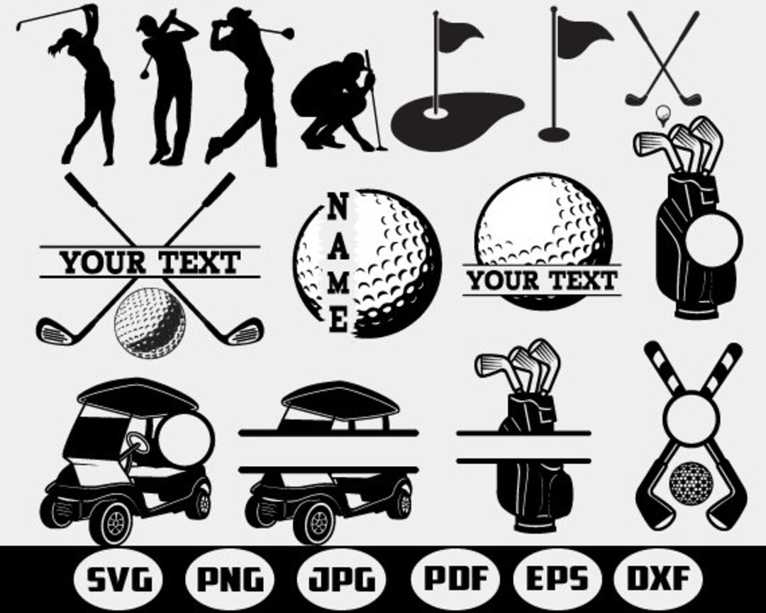 Golf Svg Bundle,golfer Svg,ball Svg,golf Club Svg,player Svg,golfing ...