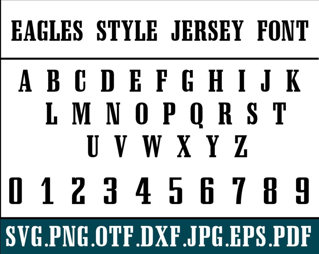 Jersey Numbers, Letters, and Names Digital Download Svg/png/otf/eps Cut ...