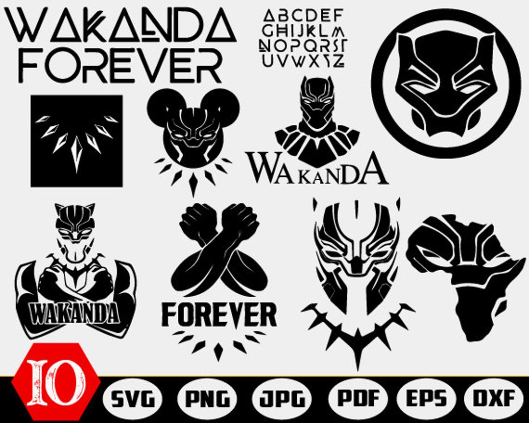 WAKANDA FOREVER svg, Forever Salute SVG, gesto de la mano, fuente ...