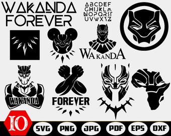 Wakanda Forever Svg Black Panther Svg Wakanda Font Svg Png - Etsy