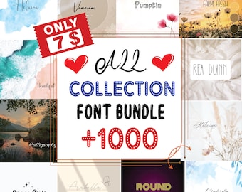 Mega Collections Font Bundle - Font Bundle, Cricut Fonts, Procreate ...
