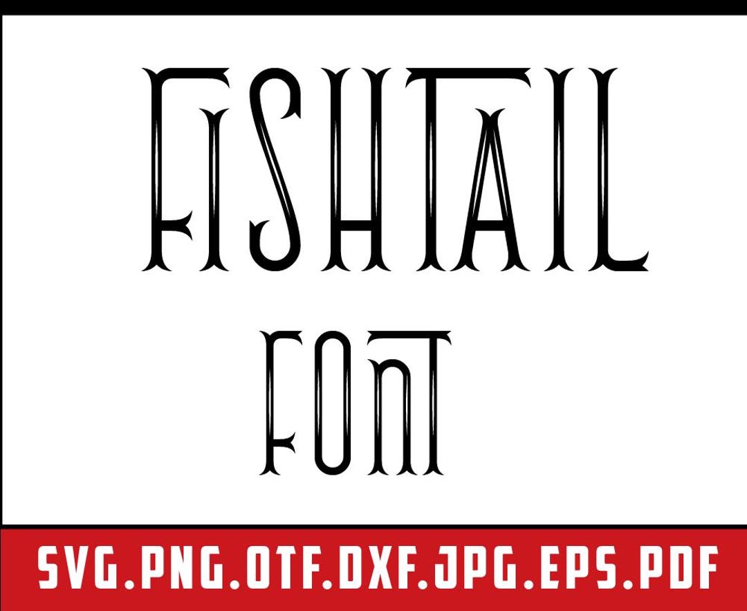 Fishtail Monogram SVG, Fishtail Alphabet Svg, Monogram Alphabet, SVG ...