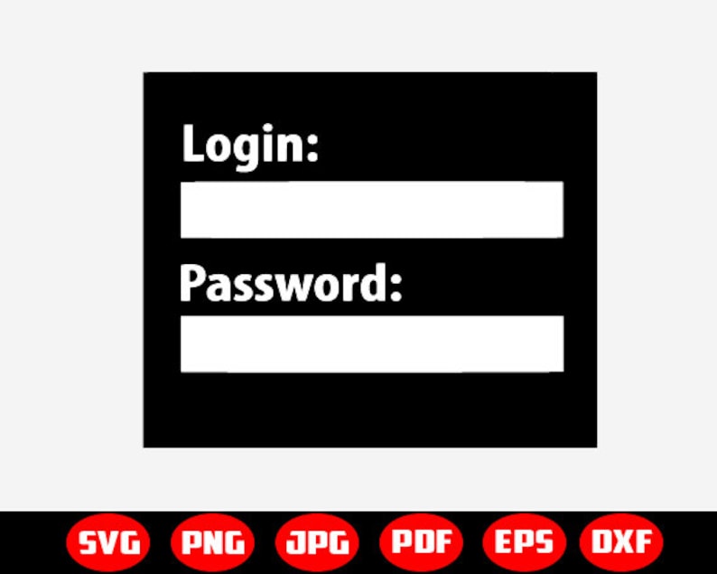 Login and Password Svg, Login Svg, Password Svg, Login Clipart, Login ...