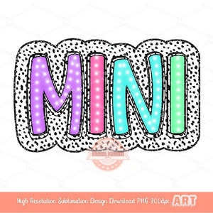 Mini Dalmatian PNG, Bright Doodle Marquee Letters Glitter Dots Clipart ...