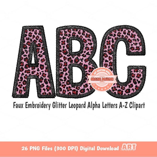 Pink Leopard Letters - Etsy