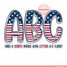 Stars and Stripes Doodle Letters PNG, Distressed 4th of July Alpha A-Z ...