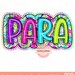 Para Bright Floral PNG, Para Neon Colorful Scribble Doodle Letters Png ...