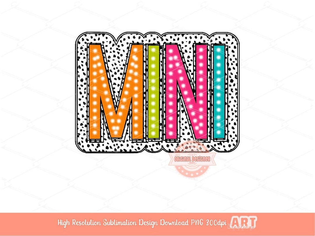 Mini Bright Doodle Dalmatian Dots Letters PNG, Trendy Colorful Layered ...