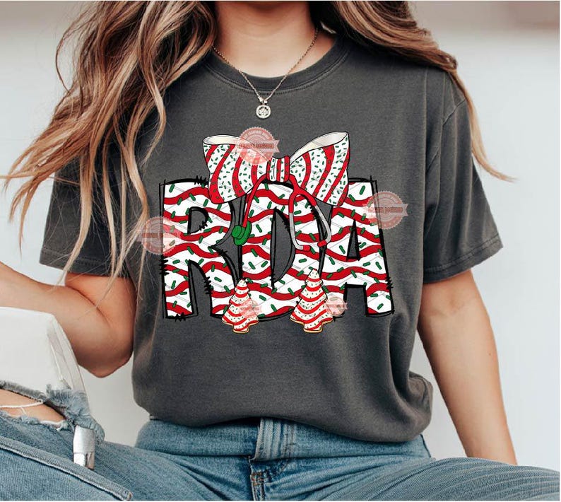 RDA Christmas Tree Cake PNG, Coquette Bow Sublimation Dental Assistant ...