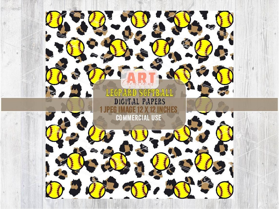 Leopard Softball Print: Cheetah Texture Digital Paper (JPG) - Etsy