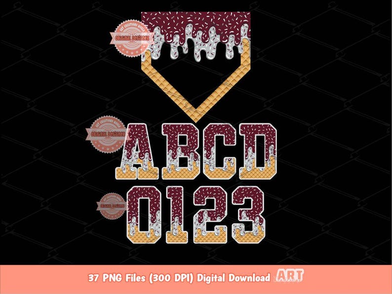 Drippy Sports Alphabet PNG Bundle: Maroon and Silver Grey Letters ...