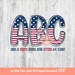 Stars and Stripes Doodle Letters PNG, Distressed 4th of July Alpha A-Z ...