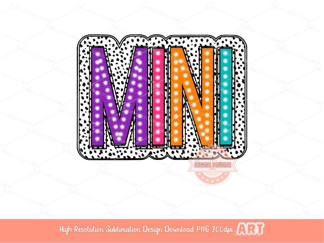 Mini Colorful Doodle Dalmatian Dots Letters PNG, Trendy Bright Layered ...