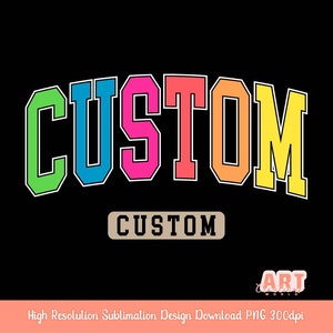 Custom Varsity Text PNG, Personalized Distressed Mascot Sport Team Name ...