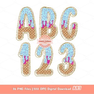 Sprinkle Drip Alphabet PNG, Hand Drawn Drippy Ice Cream Doodle Letters ...