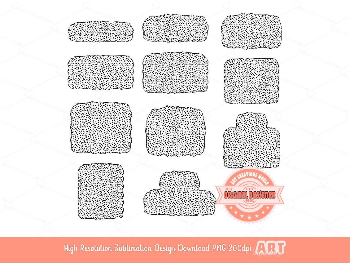 Dalmatian Text Frames PNG Bundle, Spotted Animal Print Sublimation ...