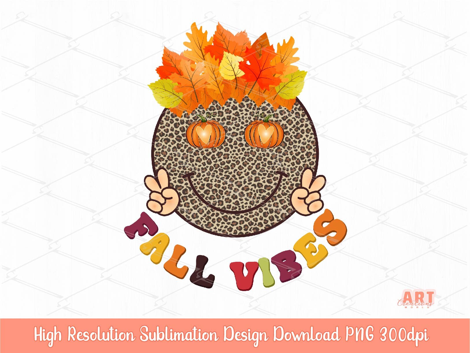 Fall Vibes Retro Smiley Face PNG for Sublimation Autumn - Etsy