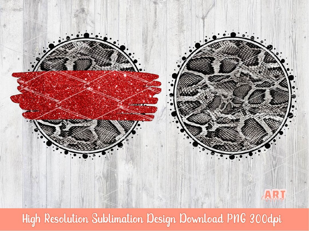 Snake Skin Circle Background PNG Sublimation Design - 2 Frames| Cheetah ...