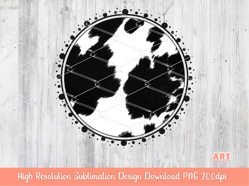 Cow Print Background PNG Sublimation Design 2 Frames - Etsy