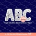 Sequin Alphabet Clipart, White Faux Embroidery Glitter Letters Clipart ...