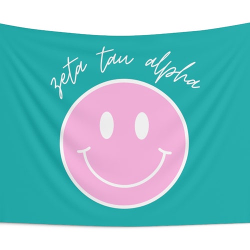 Zeta Tau Alpha Smile Wall Banner / Flag / Wall Tapestry Big - Etsy