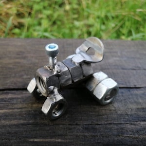 Scrap Metal Art, Tractor Welded From Nuts and Bolts HANDMADE - Etsy