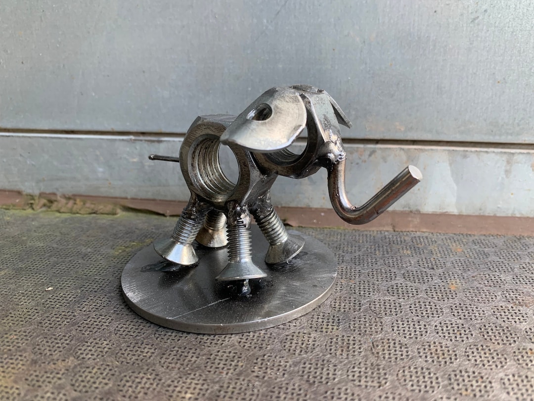 Handmade Metal Elephant Made From Recycled Nuts and Bolts - Etsy