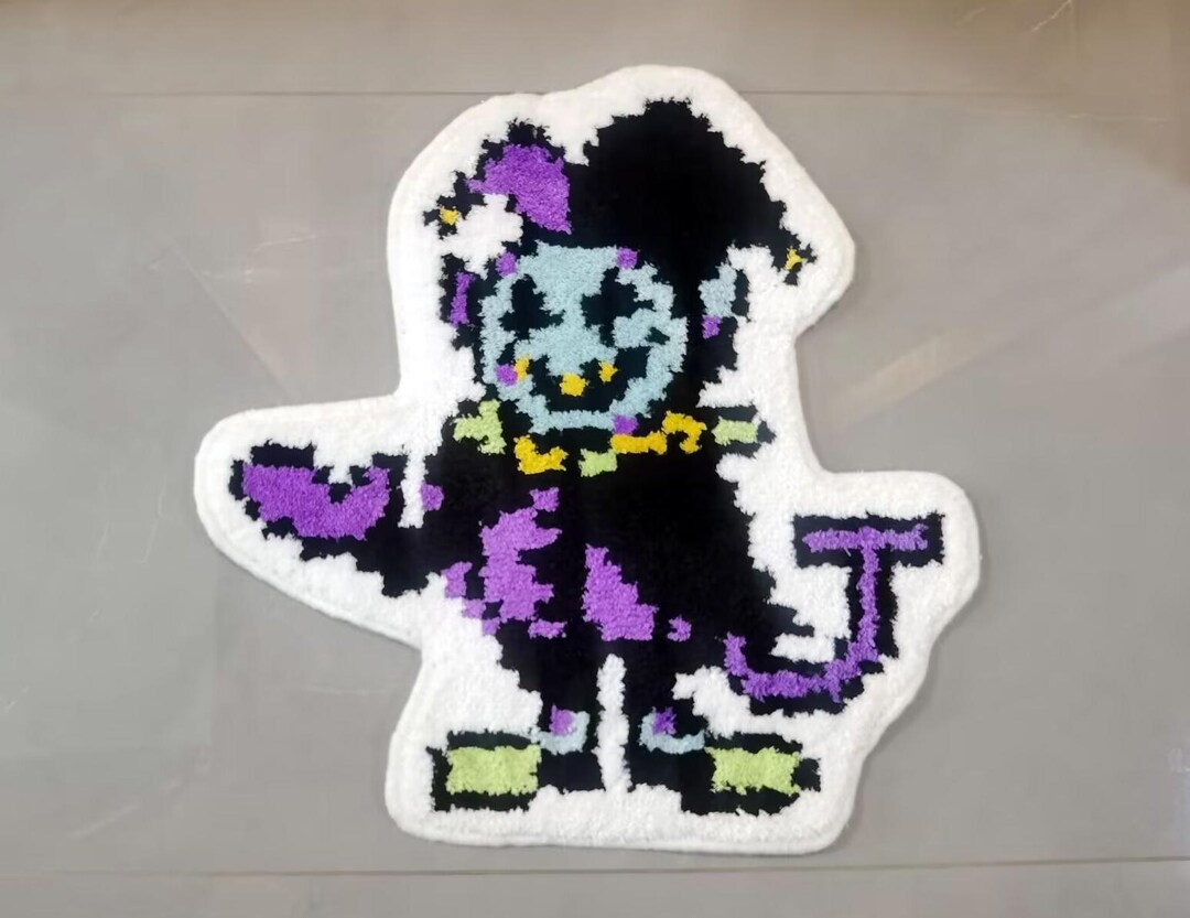 Deltarune Jevil Tufted Rug Custom Anime Game Design Knitting Handmade ...