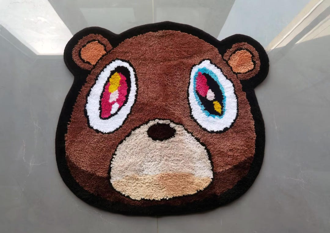 Kanye West Dropout Bear Tufted Rug Custom Anime Game Design Knitting ...