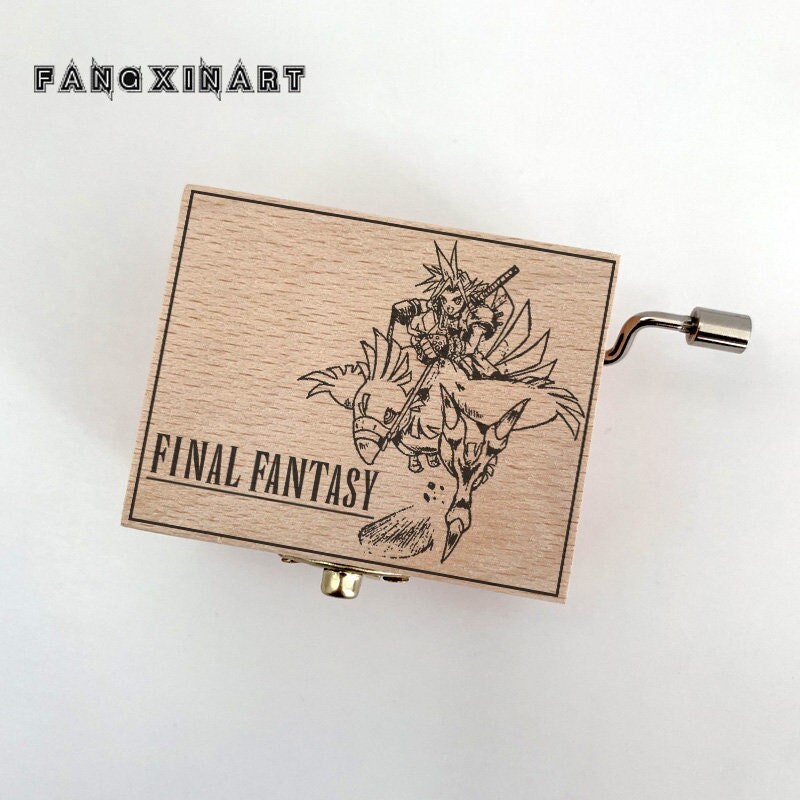 Final Fantasy Music Box,chocobo,japanese Anime Theme Music Chest Wooden ...