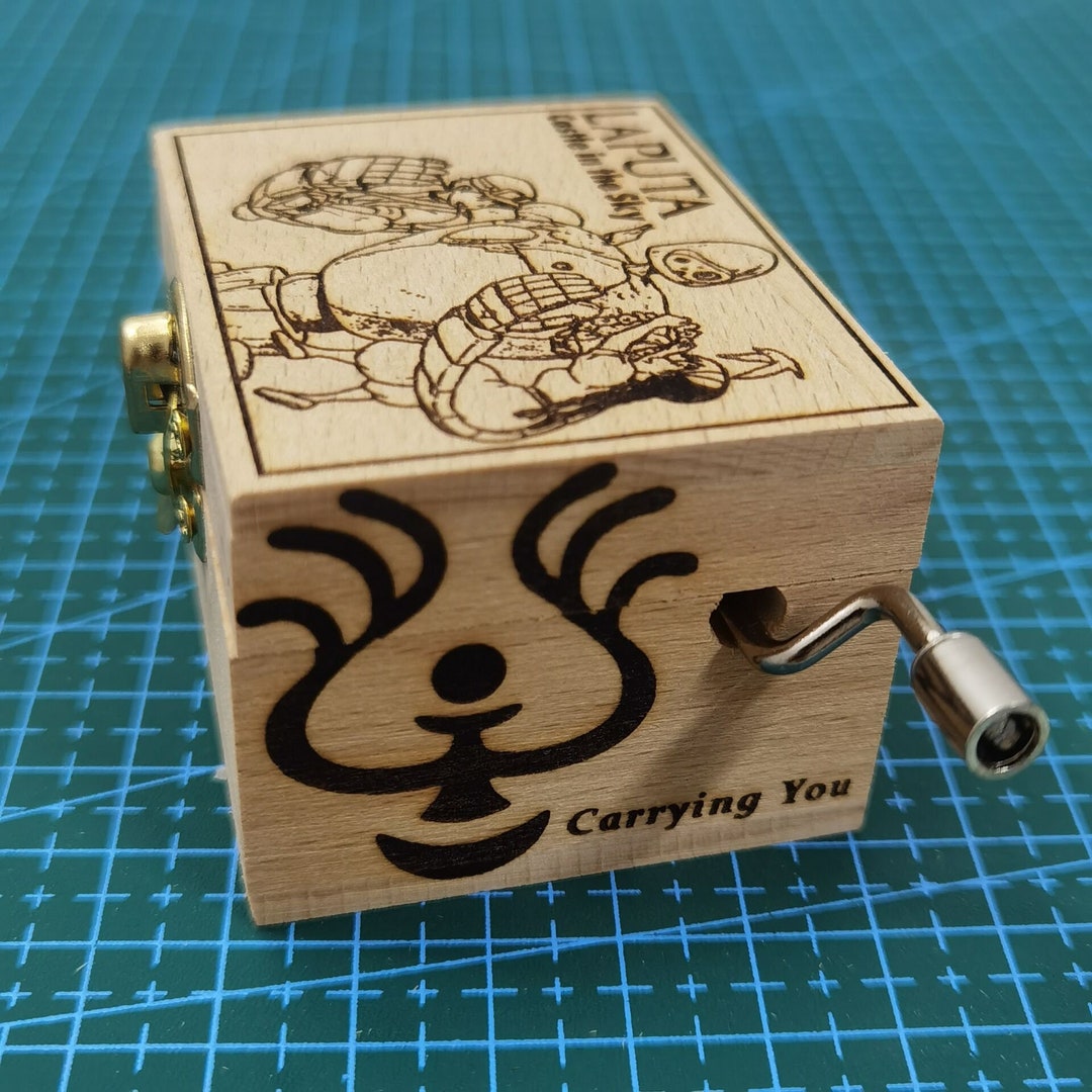 Japanese Anime Theme Music Box, Carrying You, Joe Hisaishi, Wooden ...