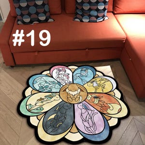 Japanese Anime Rug, Eevee Vaporeon Espeon Sylveon Leafeon Umbreon ...