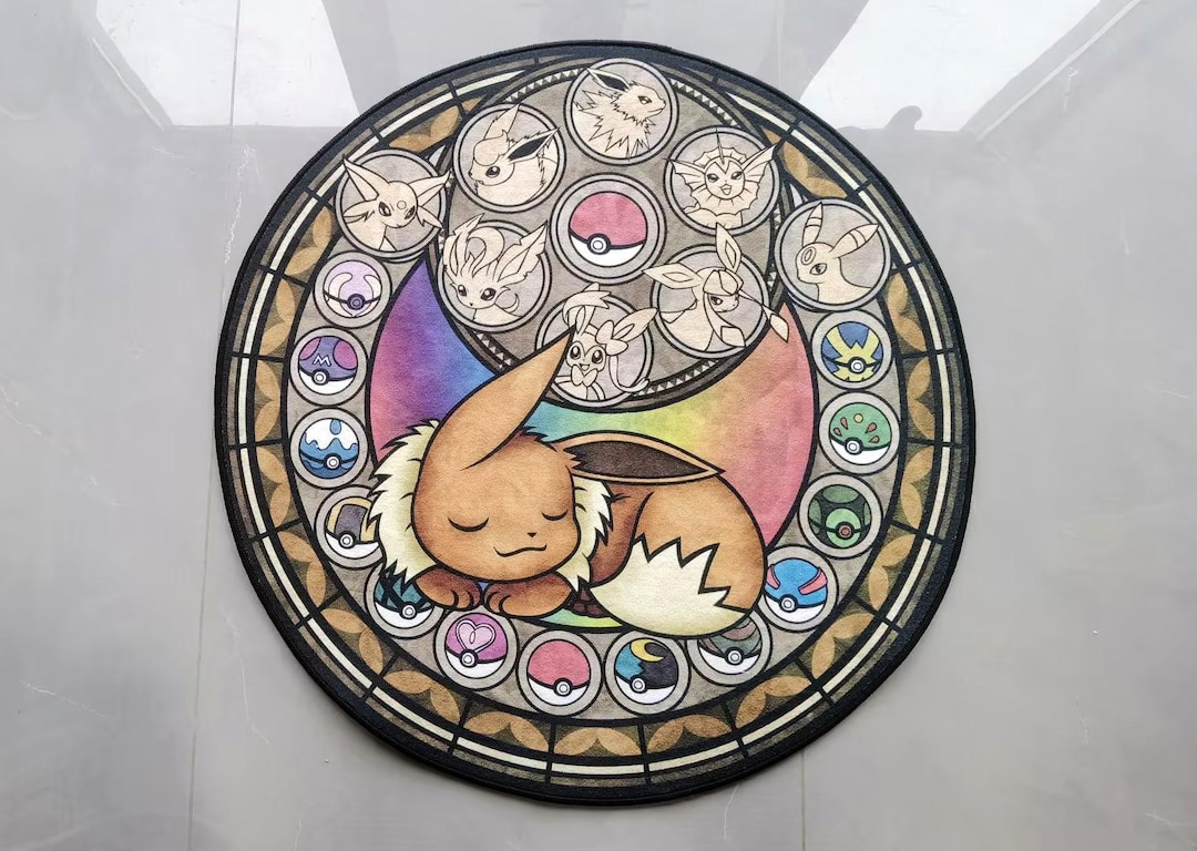 Japanese Anime Rug, Eevee Vaporeon Espeon Sylveon Leafeon Umbreon ...