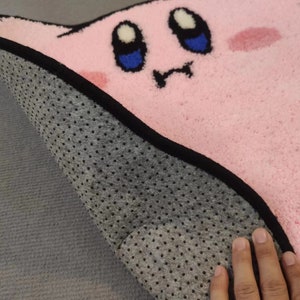 Kirby Tufted Rug Custom Anime Game Design Knitting Handmade Non-slip ...