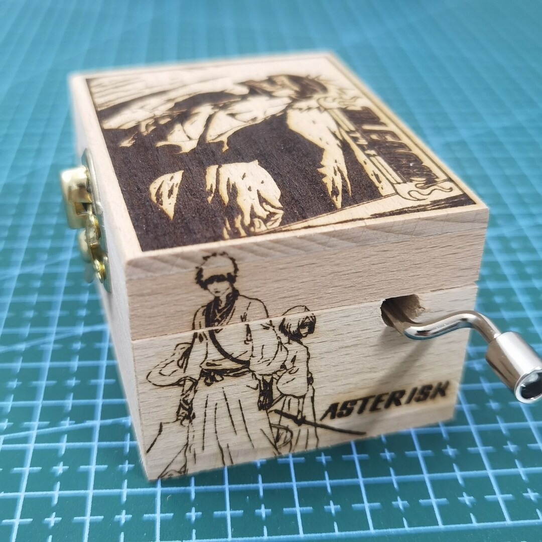 Japanese Anime Theme Music Box, Asterisk Orange Range, Wooden Melody ...