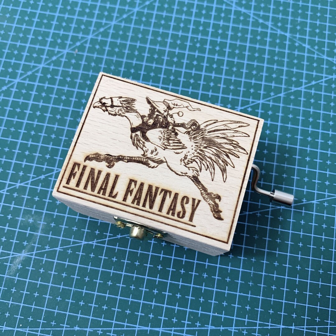 Final Fantasy FF Chocobo Hand Cranked Wooden Melody Music Box ...