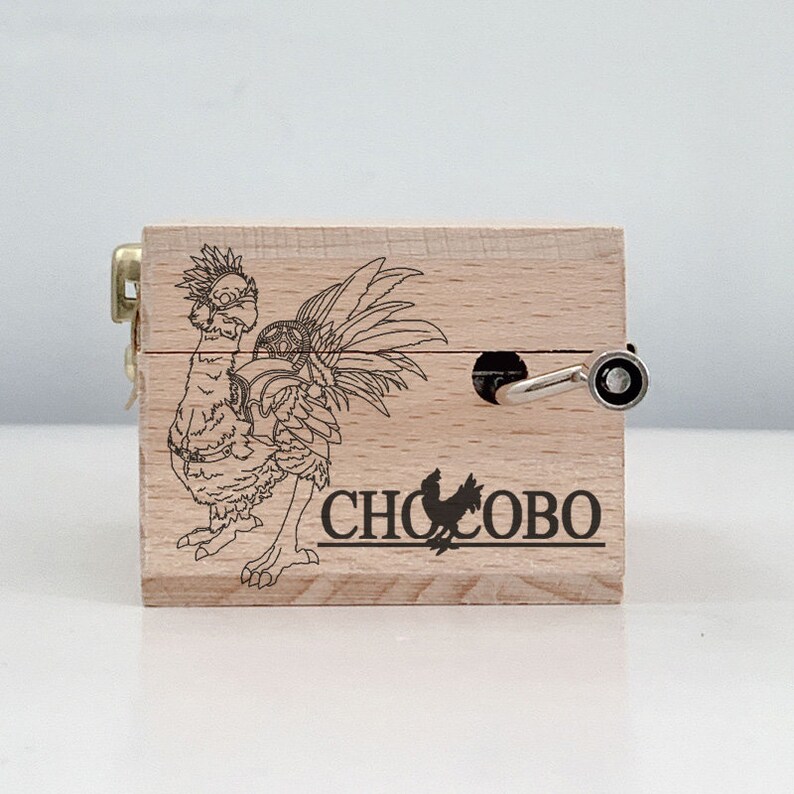 Final Fantasy Music Box,chocobo,japanese Anime Theme Music Chest Wooden ...