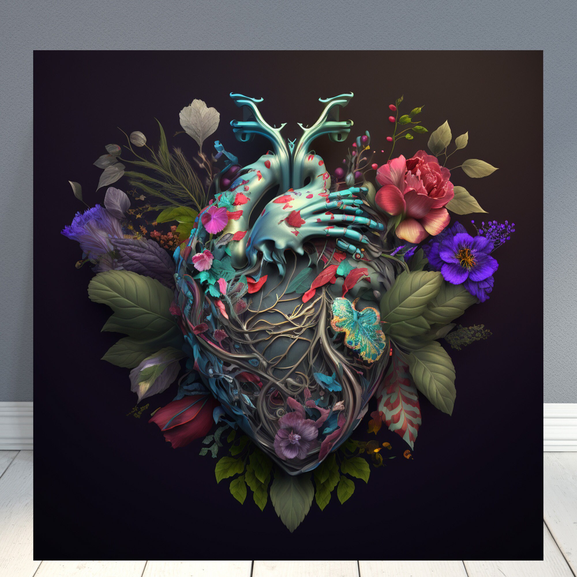 Anatomical Heart Painting Love Simbol Digital Art Digital - Etsy