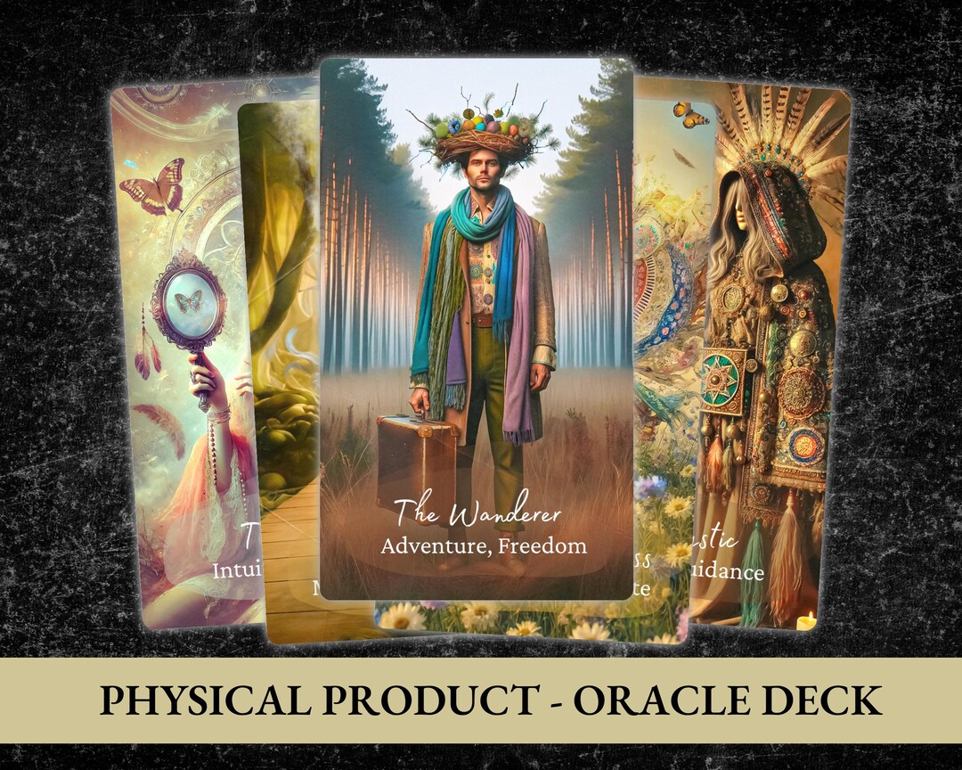 Boho Wisdom Oracle Card Deck, 78 Cards, Free Shipping, Witchy Oracle ...