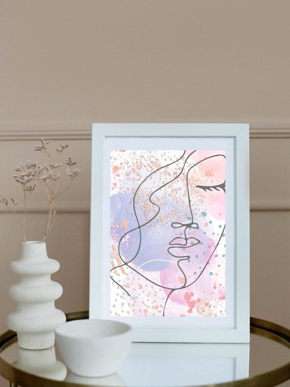 Face Poster Feminine Poster Instant Download Bohemian - Etsy