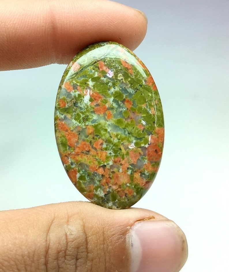 Attractive! Unakite Jasper Oval Shape Gemstone, Natural Unakite Semi ...