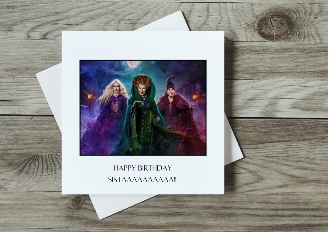 Hocus Pocus Birthday Card Happy Birthday Sista Hocus Pocus - Etsy Canada