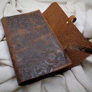 Handmade Leather Book Cover, Book Protector, Book Accessory - Etsy