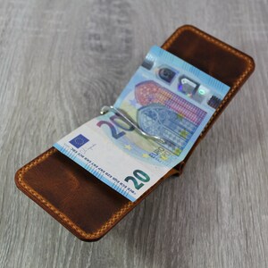 Leather Wallet With Money Clip, Handmade - Etsy