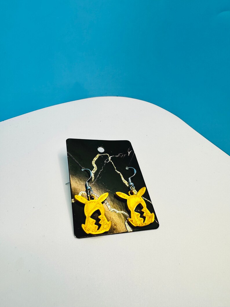 Pikachu Charm Earrings Sterling Silver Hypoallergenic Dangle Pokémon ...