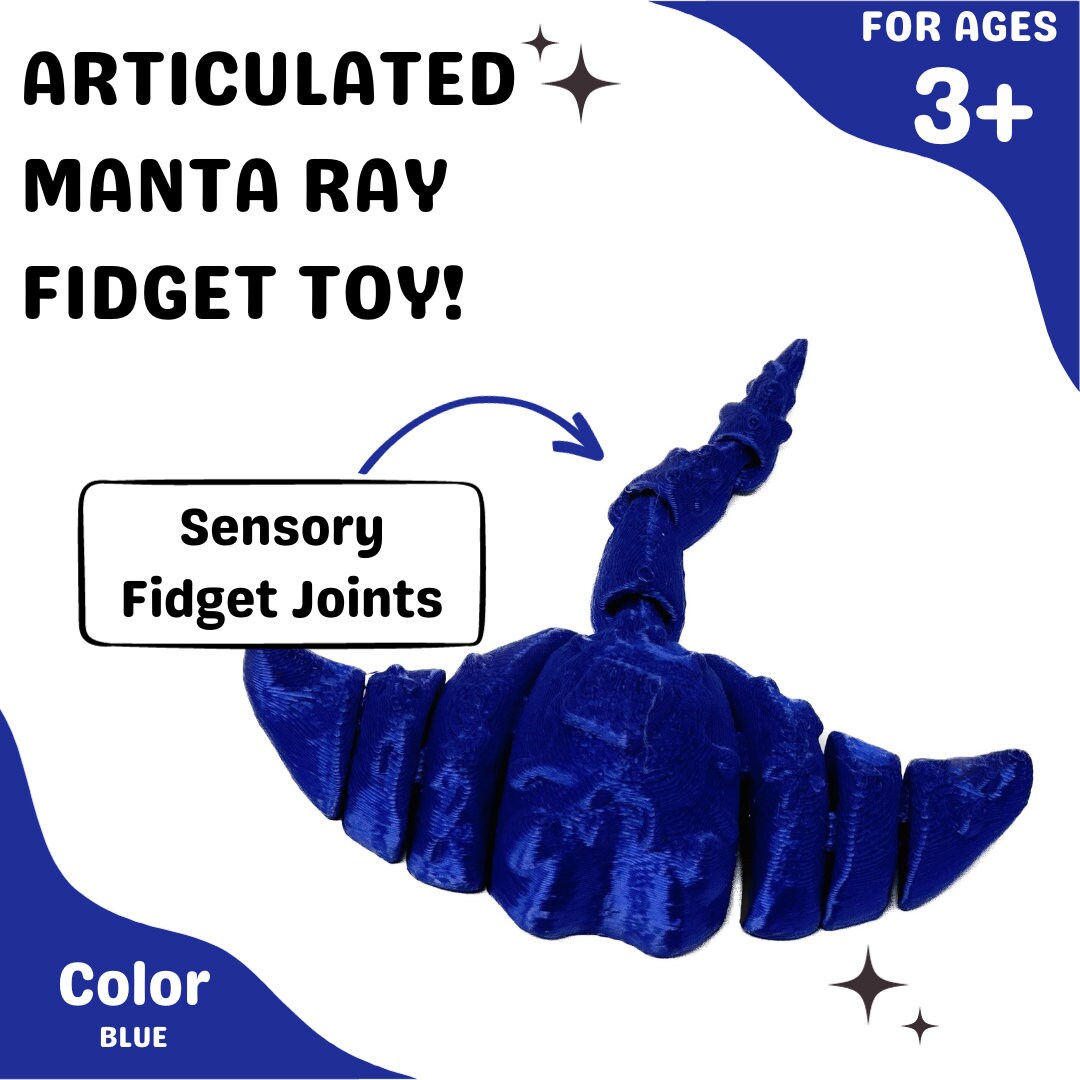 Manta Ray Sensory Toy Articulated Manta Ray Toy - Etsy