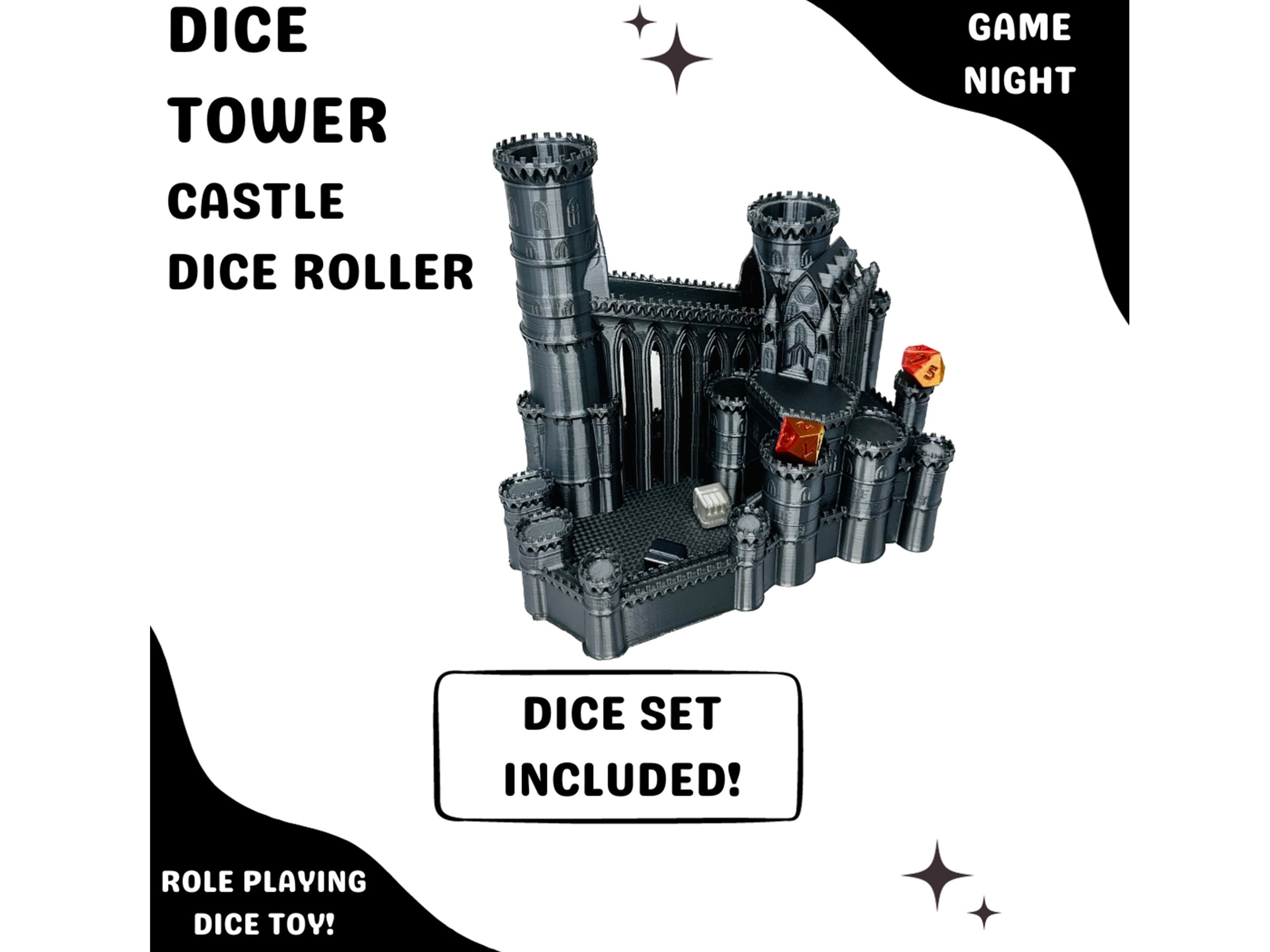 Castle Tower Dice Tower Bridge to Tray Tabletop Roleplaying Dice Roller ...