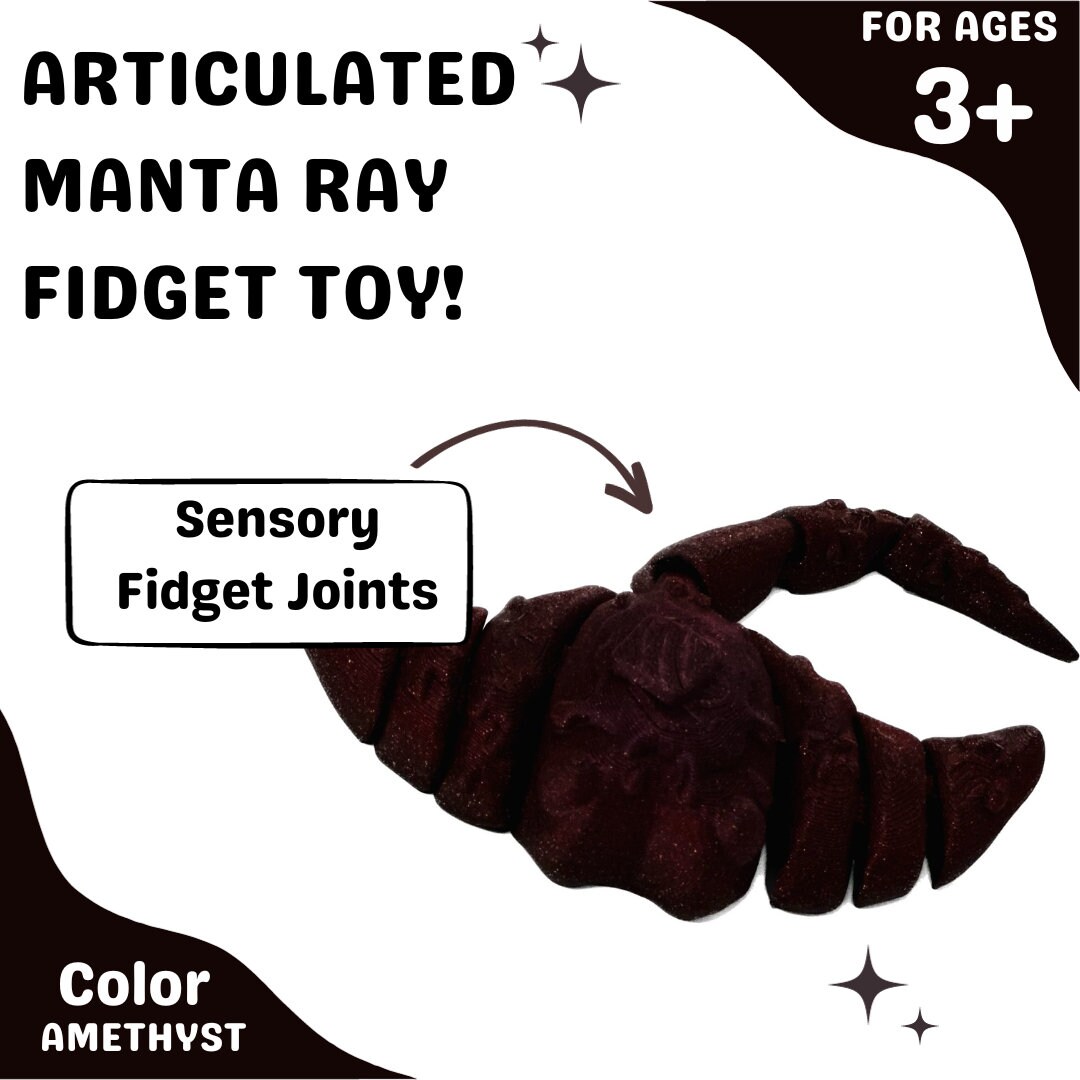 Manta Ray Sensory Toy Articulated Manta Ray Toy - Etsy