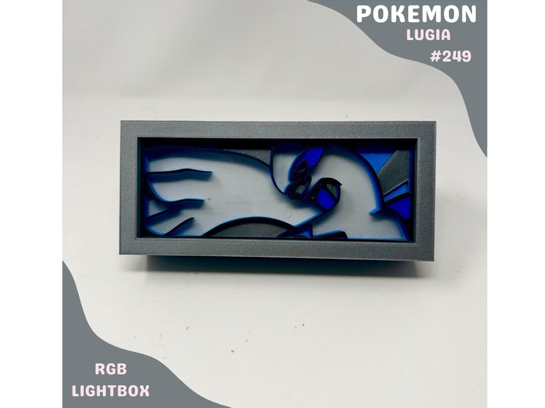 Lugia RGB Lightbox | LED Pokemon Lamp | Gaming Room Decor | Custom ...