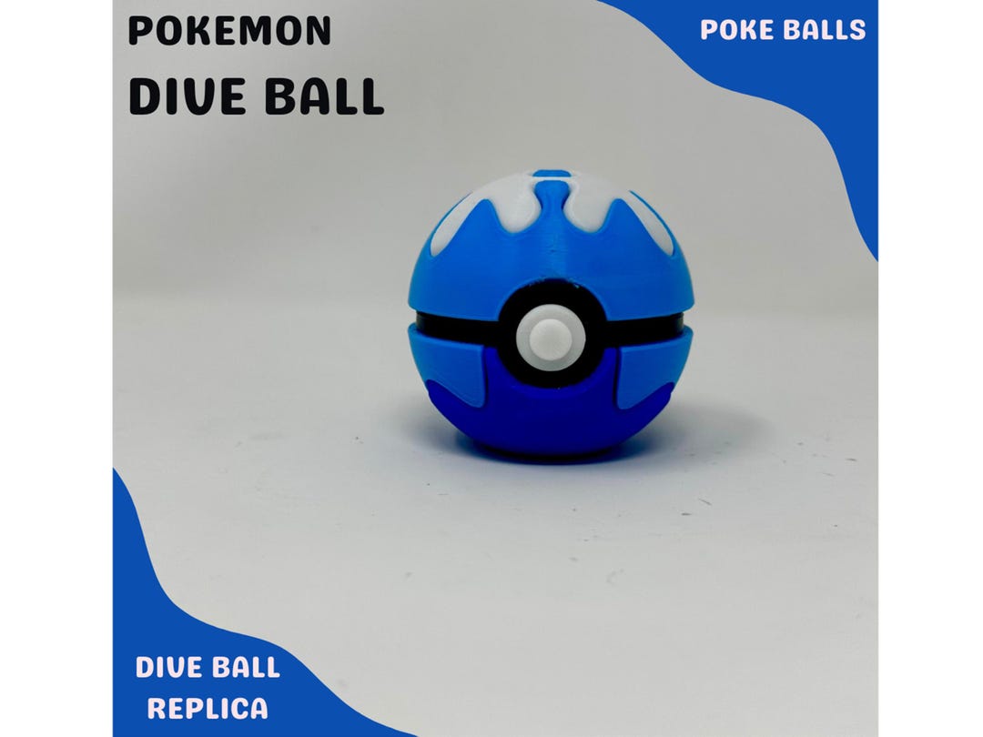 Dive Ball Pokemon Prop High-quality Decorative Pokeball for Display and ...